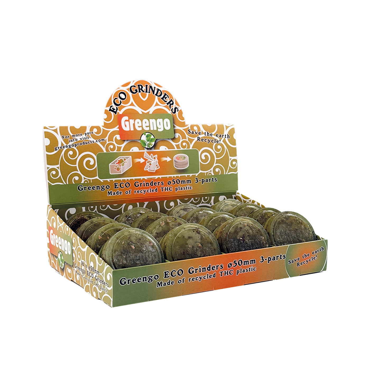 Display Greengo Eco Grinder 50 mm 16 St. – dutchleaf.com